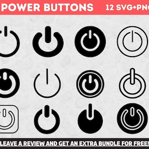Power Button SVG, Svg Files for Cricut, Power Clipart, Power Icon ...