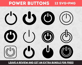 Power Button Svg. Vector Cut File for Cricut Silhouette - Etsy Australia