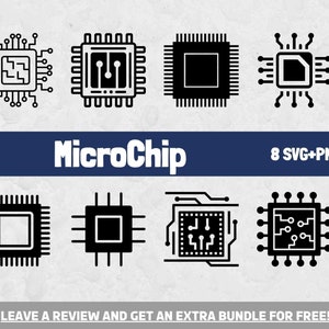 Microchip Svg, Tech Clipart, SVG Files for Cricut, Computer Clipart ...