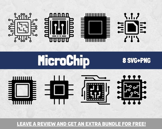 Microchip Svg, Tech Clipart, SVG Files for Cricut, Computer Clipart ...