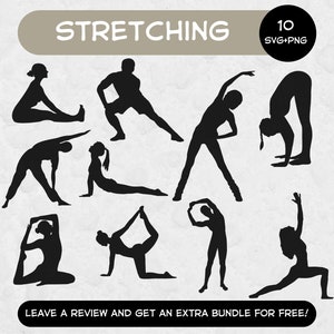 Fitness Silhouette Svg, SVG Files for Cricut, Stretch Cut File ...