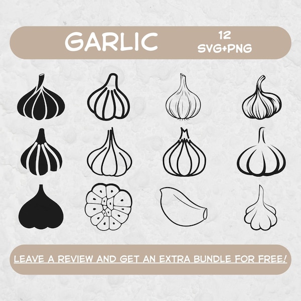 Garlic Svg - Etsy