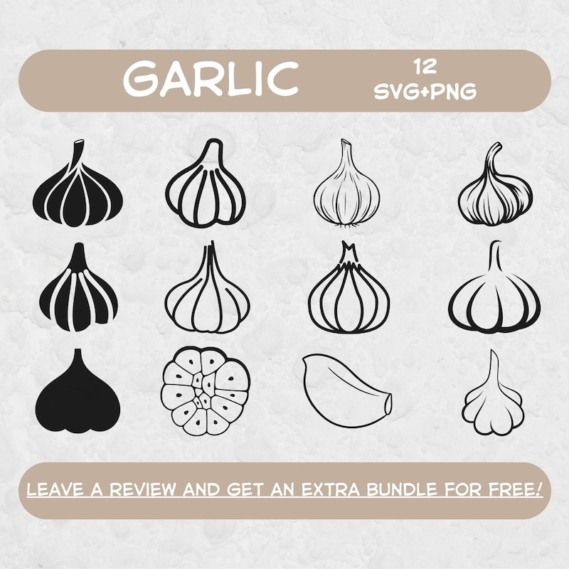 Garlic Svg - Etsy