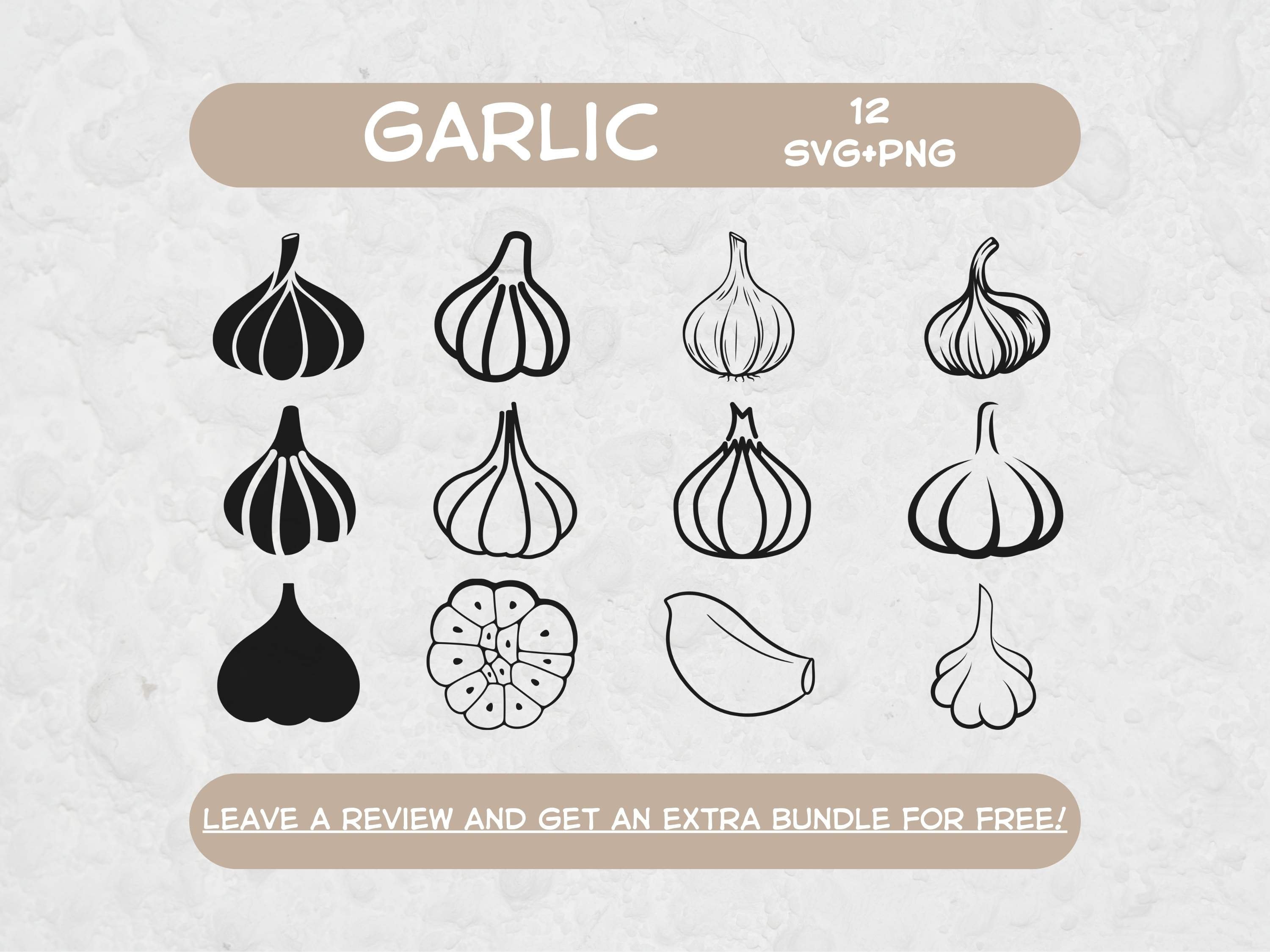 Garlic SVG Bundle SVG Files for Cricut Garlic Clipart - Etsy Ireland