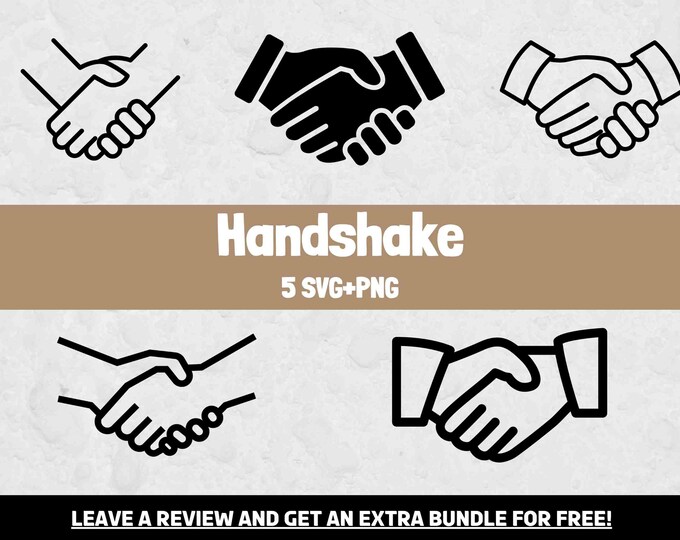 Handshake SVG, SVG Files for Cricut, Handshake Clipart, Hand Clipart ...