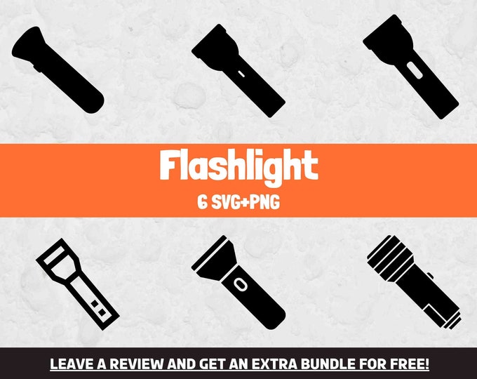 Flashlight SVG, SVG Files for Cricut, Flashlight Cut File, Flashlight ...