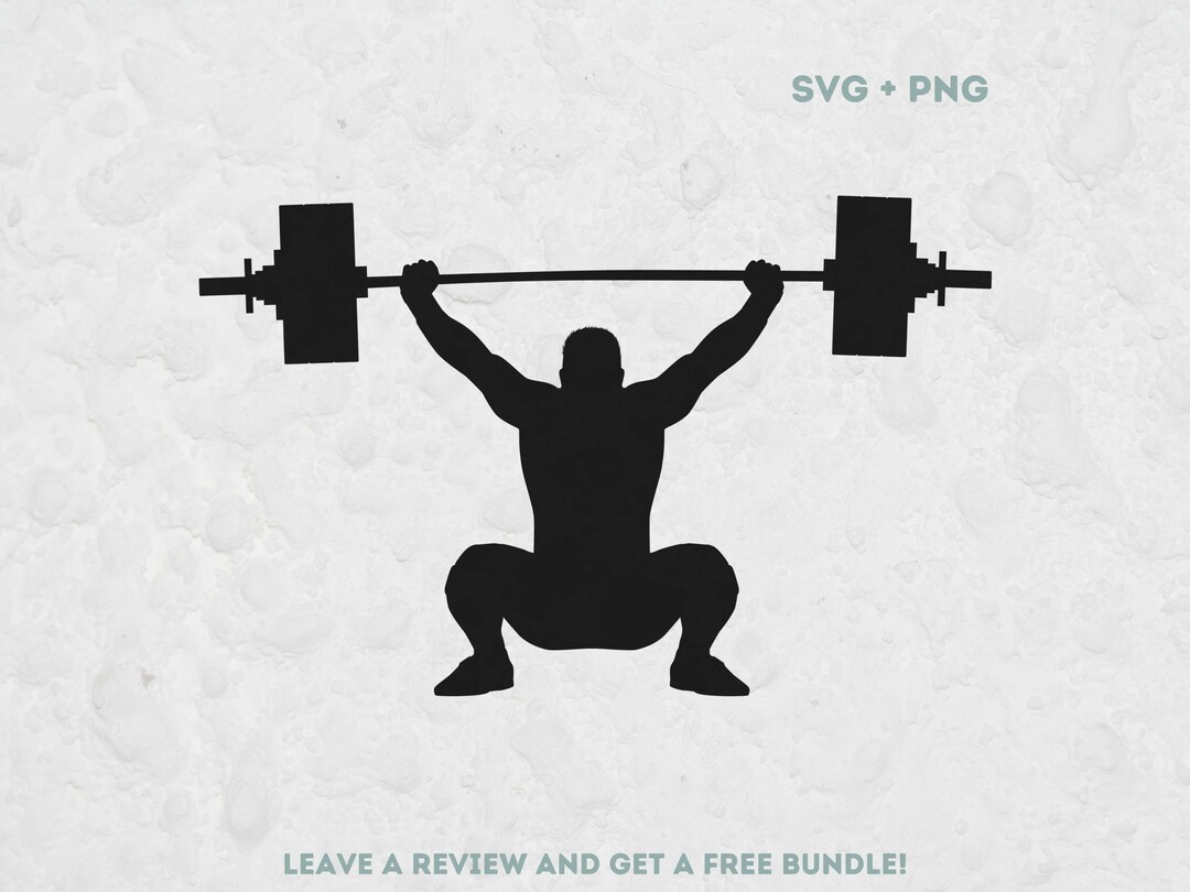 Weightlifter Silhouette Svg, SVG Files for Cricut, Gym SVG ...