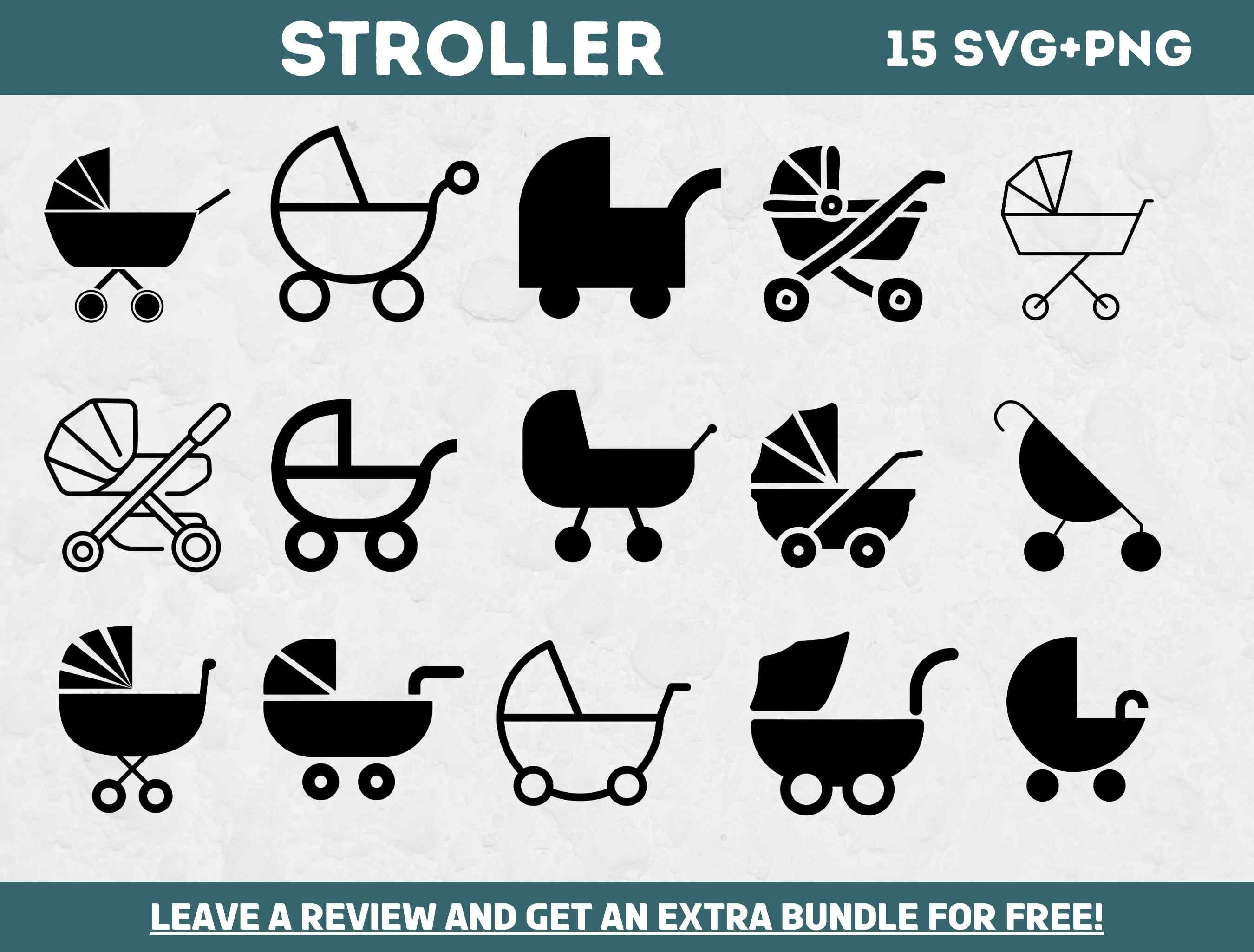 Baby Stroller Svg, Svg Files for Cricut, Baby Svg, Baby Clipart ...