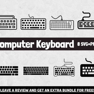 Computer Keyboard SVG, SVG Files for Cricut, Computer Clipart, PC ...