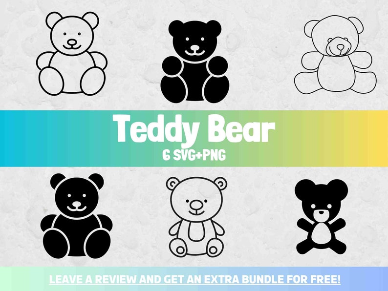 Teddy Bear SVG Toy Clipart SVG Files for Cricut Teddy SVG - Etsy