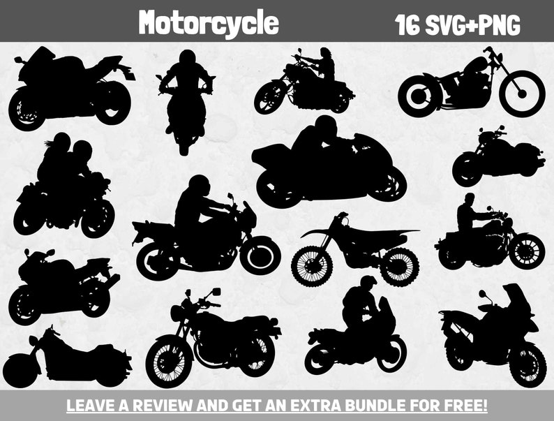 Motorcycle Svg Bundle Svg Files for Cricut Motorcycle - Etsy