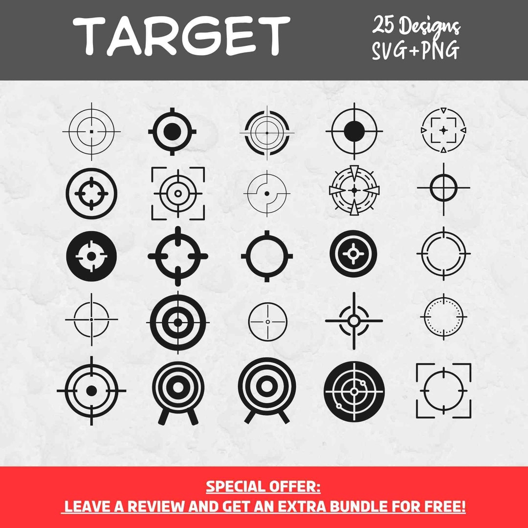 Shooting Target SVG, Svg Files for Cricut, Archer Svg, Bulls Eye SVG ...