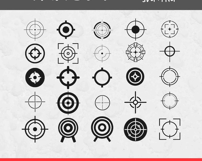 Shooting Target SVG, Bull Eye Svg, Printable Digital, Dart Svg ...