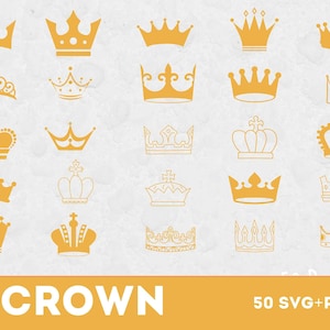 Crown SVG, SVG Files for Cricut, Crown Clipart, Crown Silhouette, Crown ...
