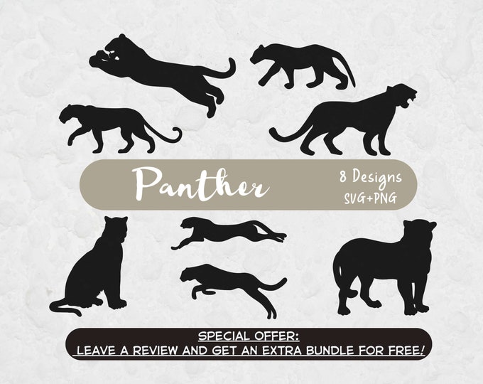 Panther Svg, SVG Files for Cricut, Big Cat Svg, Predator Svg, Wild ...