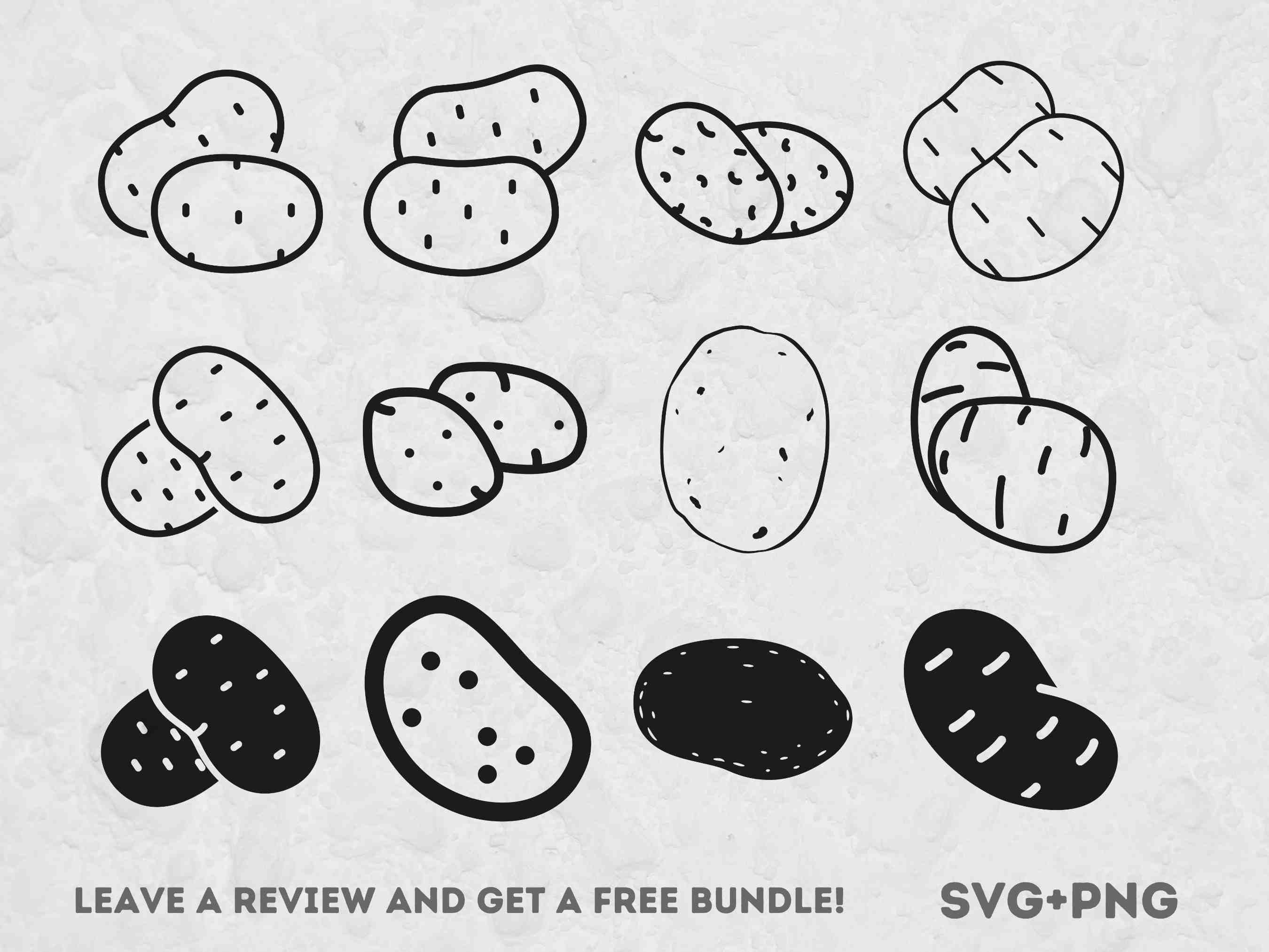 Potato SVG SVG Files for Cricut Potato Clipart Vegetable - Etsy