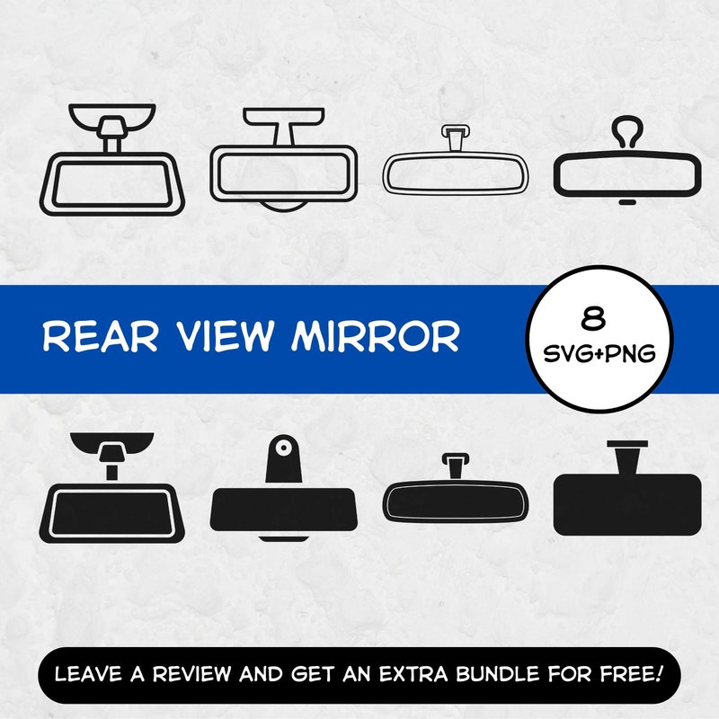 Rear View Mirror Svg - Etsy