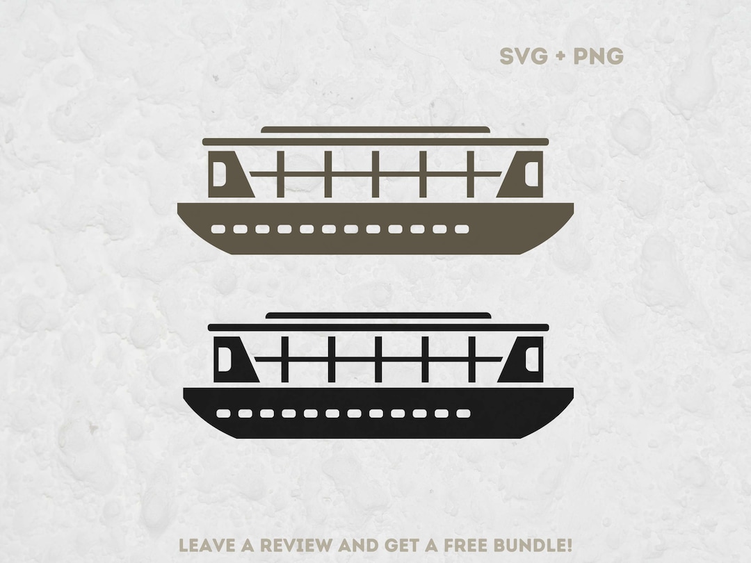River Barge SVG, Svg Files for Cricut, Boat Clipart, River Barge PNG ...