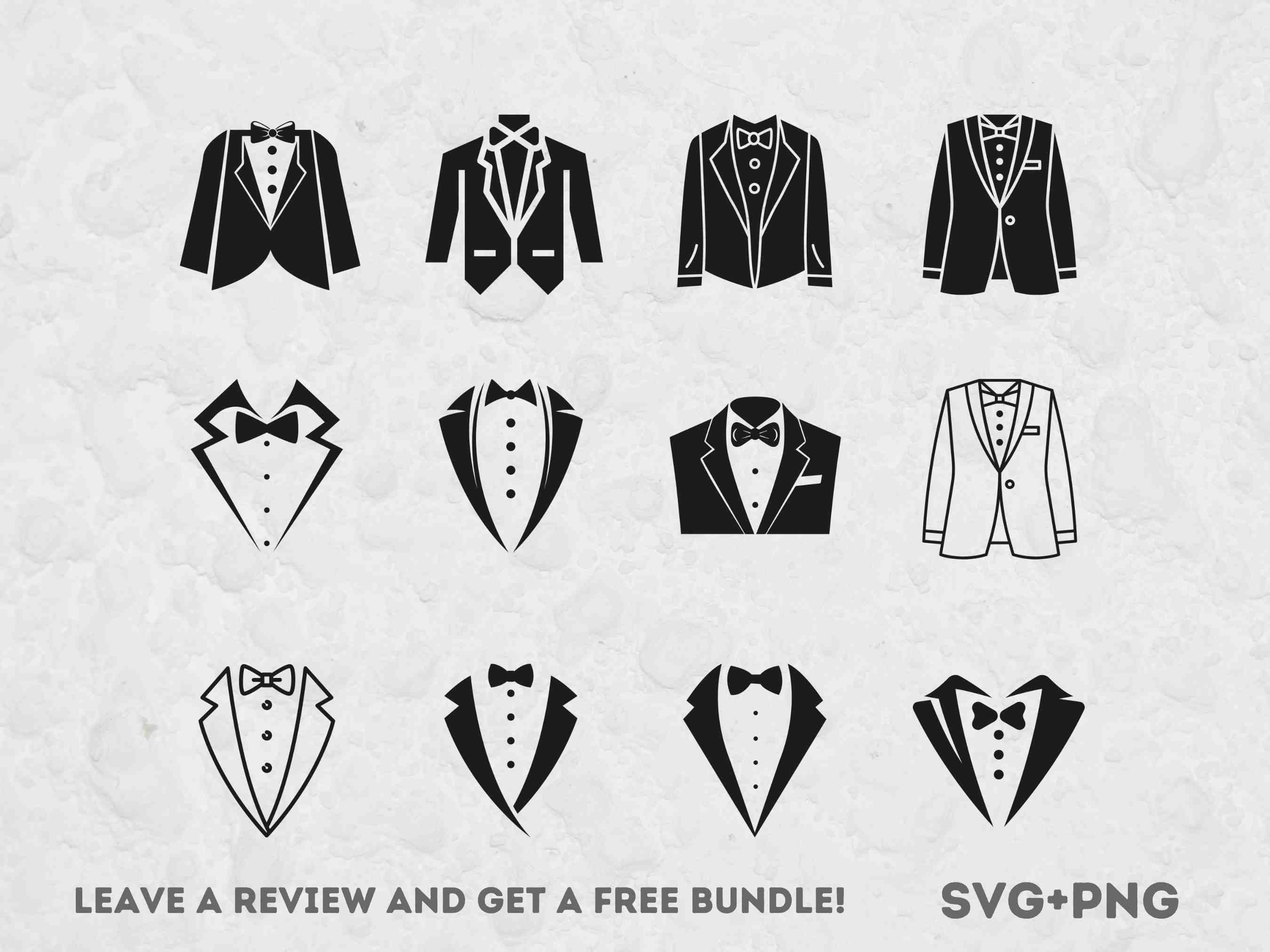 Tuxedo Svg Clothing Svg Suit Svg Svg Files for Cricut - Etsy España