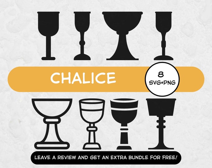 Chalice Cup SVG Vector Cut File and PNG Overlay Transparent Background ...