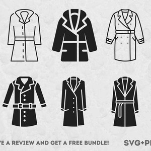Trench Coat Svg, Clothing Svg, Svg Files for Cricut, Cricut SVG, Paper ...