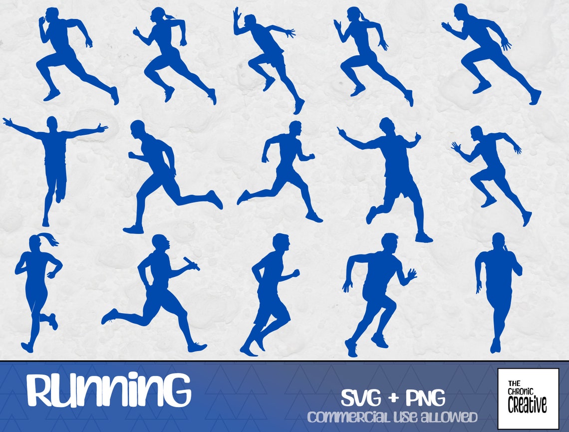 Running Silhouette Svg Bundle SVG Files for Cricut Running - Etsy