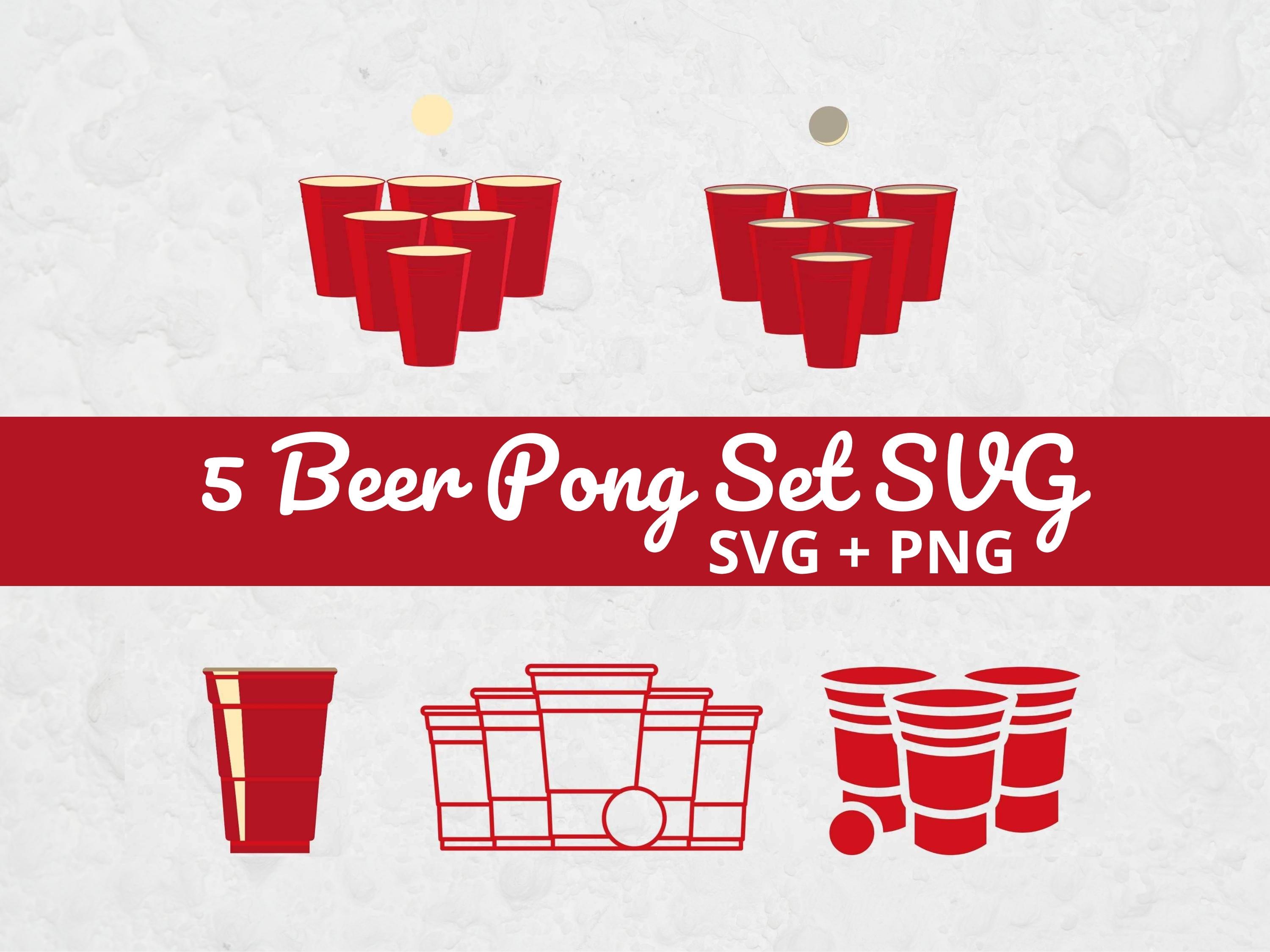 Beer Pong SVG Bundle, Drinking Game Clipart, Beer Pong Clipart, Party ...