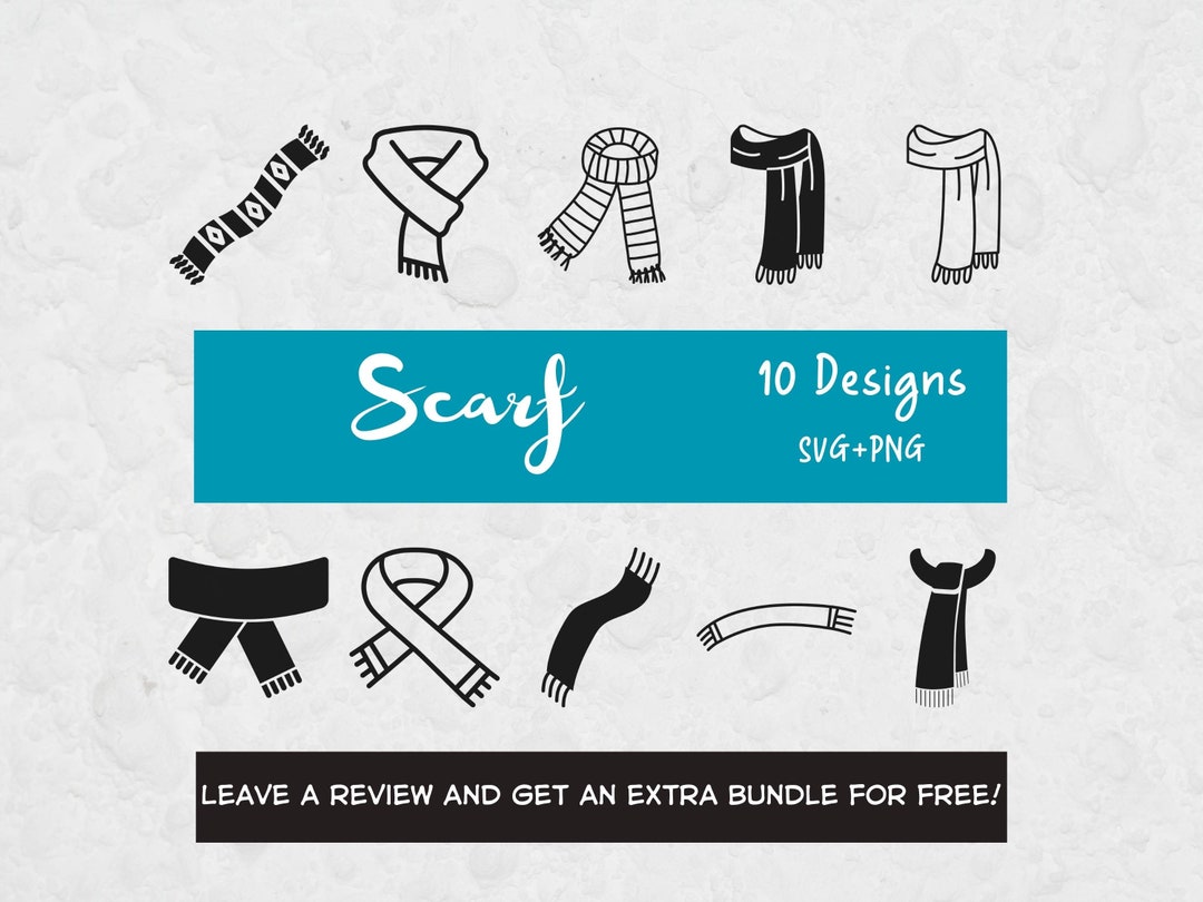 Scarf Svg Bundle, Svg Files for Cricut, Scarf Clipart, Winter Wear Svg ...