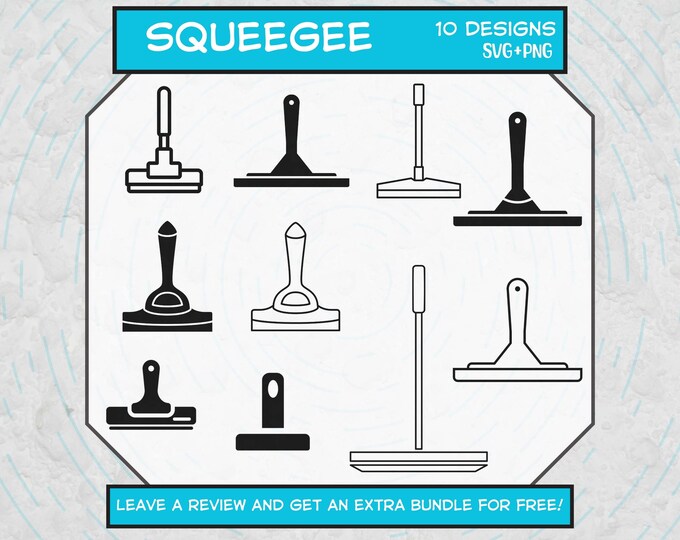 Cleaning SVG Bundle, Svg Files for Cricut, Squeegee Svg, Window Cleaner ...