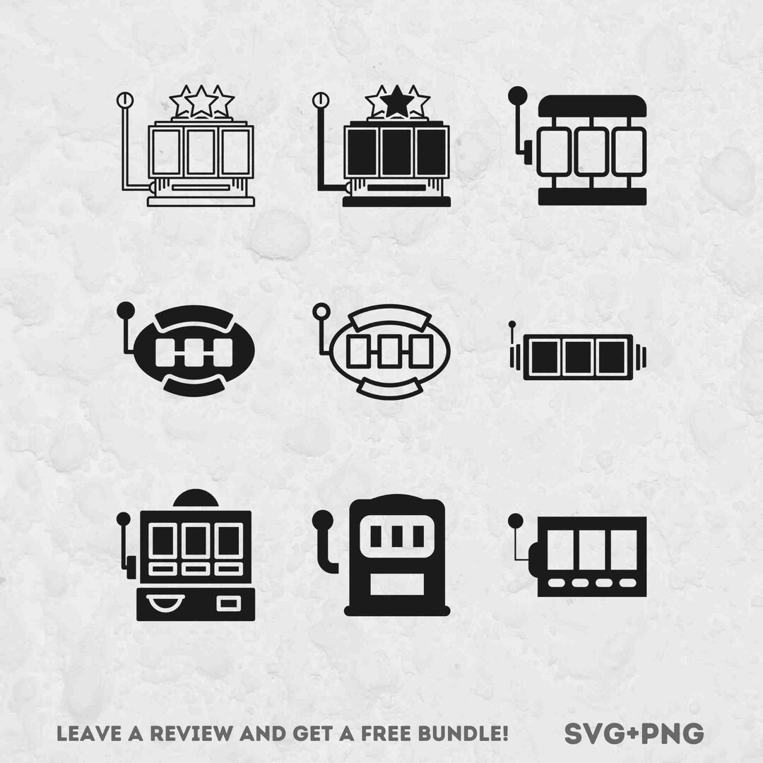 Slot Machine SVG, SVG Files for Cricut, Gambling Clipart, Slots Cut ...