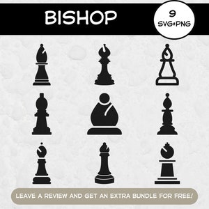 Chess Bishop SVG, Svg Files for Cricut, Chess Svg, Chess Piece SVG ...
