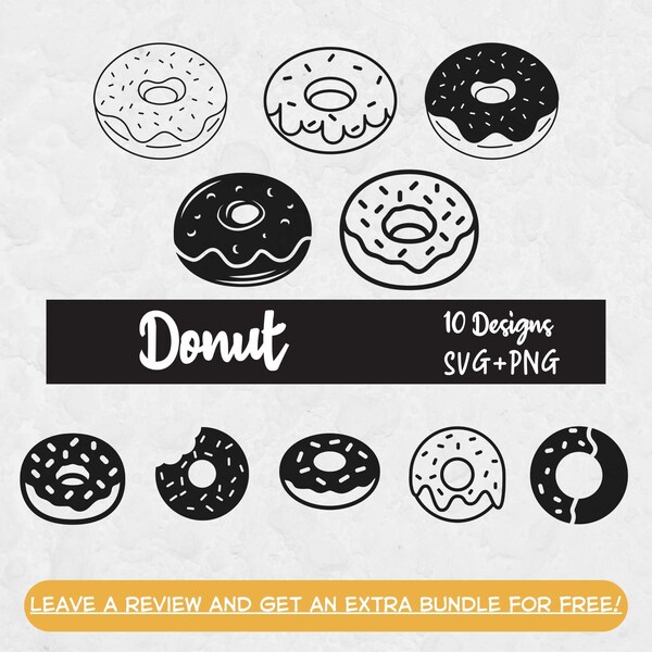 Donut Svg - Etsy