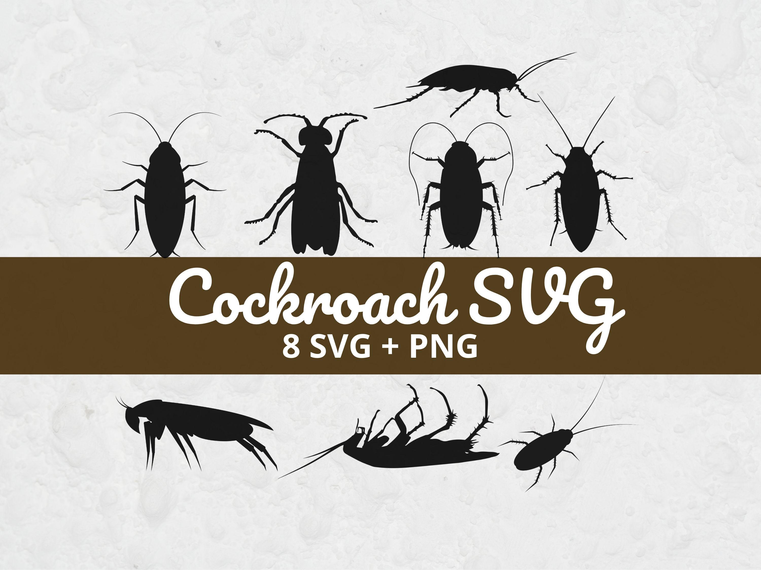 Cockroach Svg, Svg Files for Cricut, Insect Svg, Roach Svg, Silhouette ...