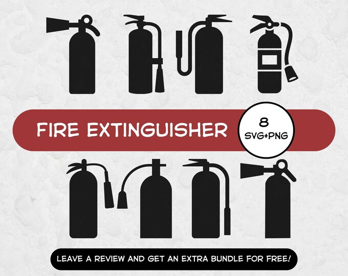 Fire Extinguisher SVG, Svg Files for Cricut, Firefighter Svg, Fire Svg ...