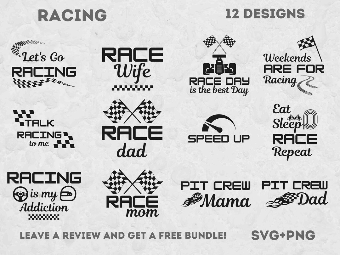Racing SVG Bundle, Race Svg, Svg Files for Cricut, Race Flag SVG ...