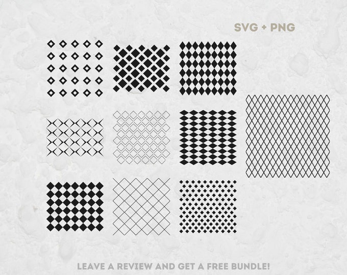 Diamond Pattern Svg Bundle, SVG Files for Cricut, Geometric Shapes SVG ...