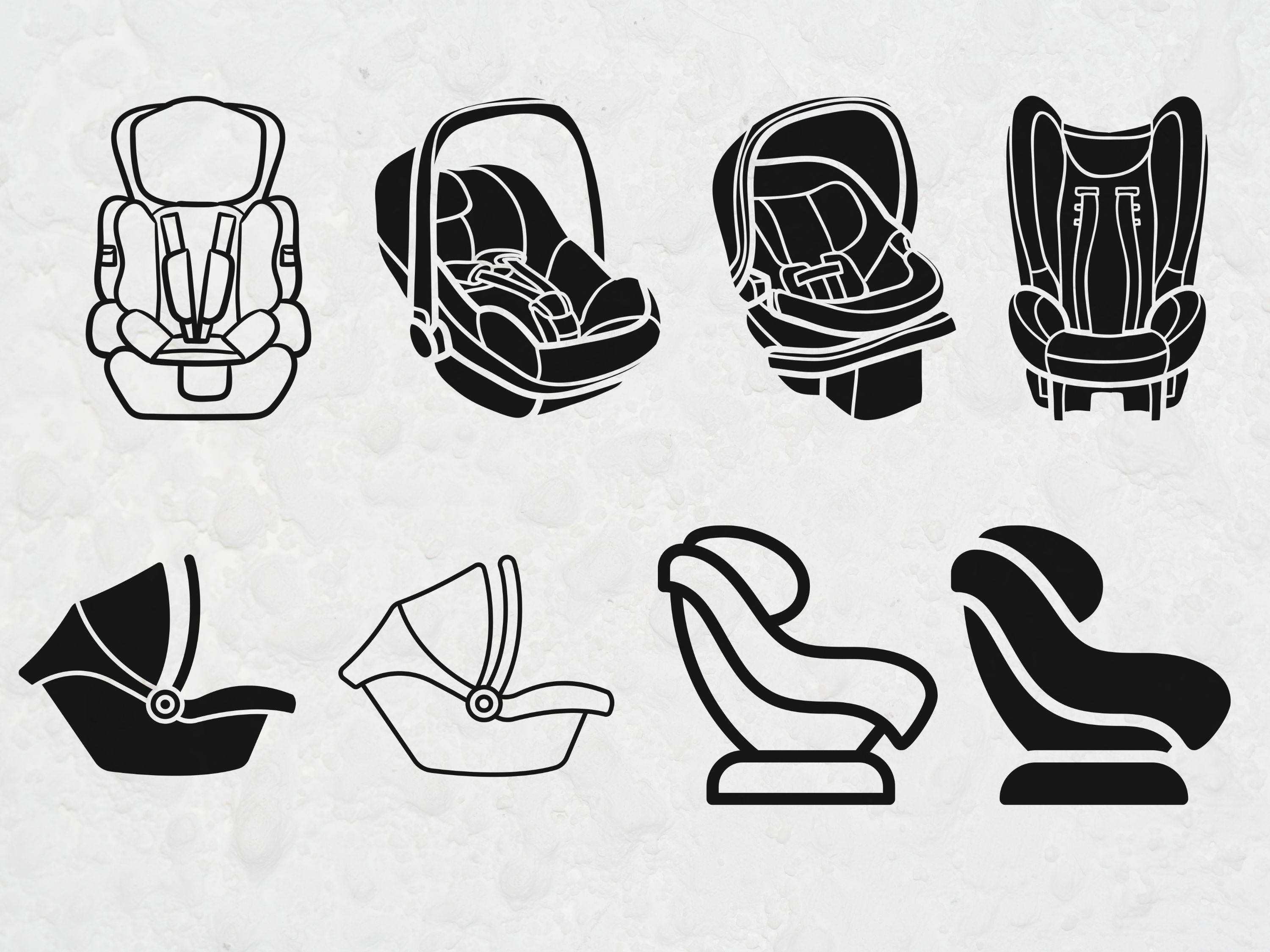 Baby Car Seat SVG Bundle, Baby Car Seat SVG for Cricut, Baby on Board ...