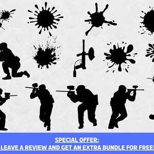 Paintball Svg Bundle, SVG Files for Cricut, Paintball Clipart ...