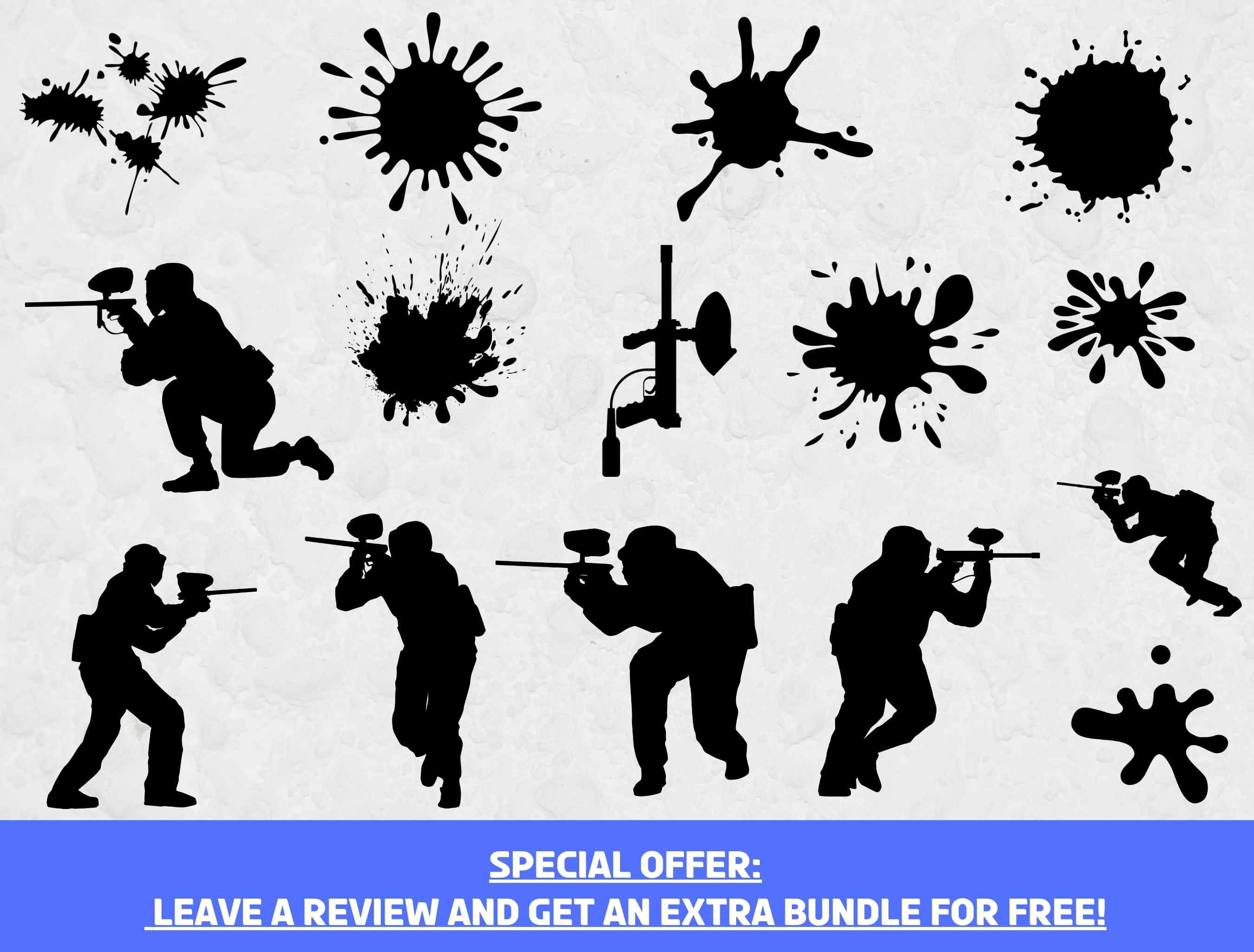 Paintball SVG Bundle, Paintball Silhouette, Cricut Cut Files, Paintball ...