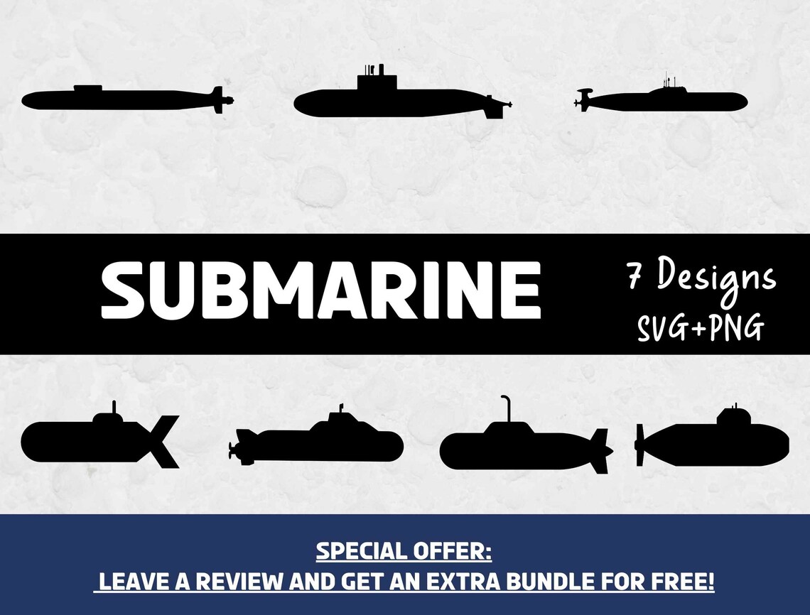 Submarine Svg Bundle SVG Files for Cricut Silhouette Svg - Etsy