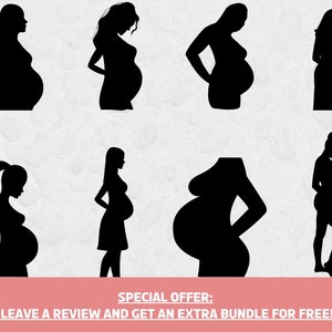 Pregnancy Svg, SVG Files for Cricut, Cut Files, Pregnant Silhouette ...