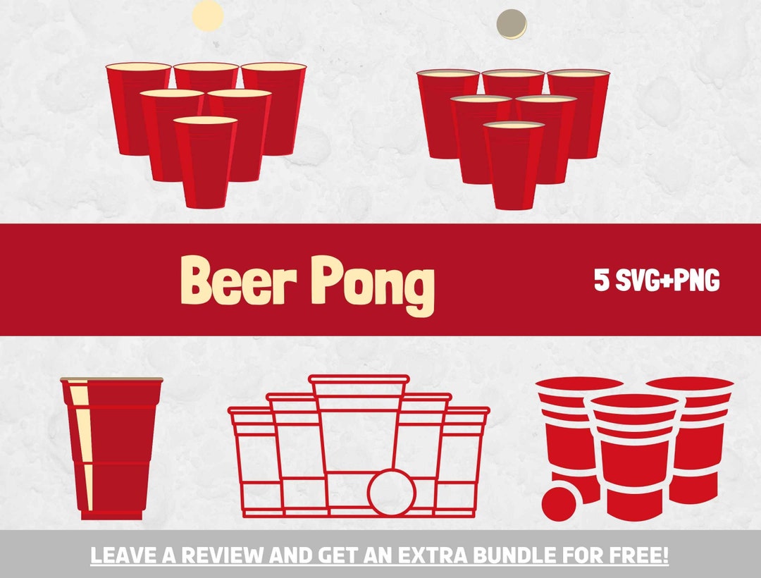 Beer Pong SVG Bundle, Drink Clipart, Beer SVG, Svg Files for Cricut ...