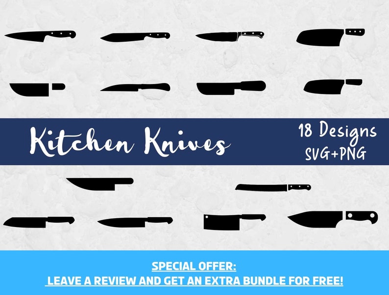 Kitchen Knife SVG Bundle Svg Files for Cricut Kitchen - Etsy