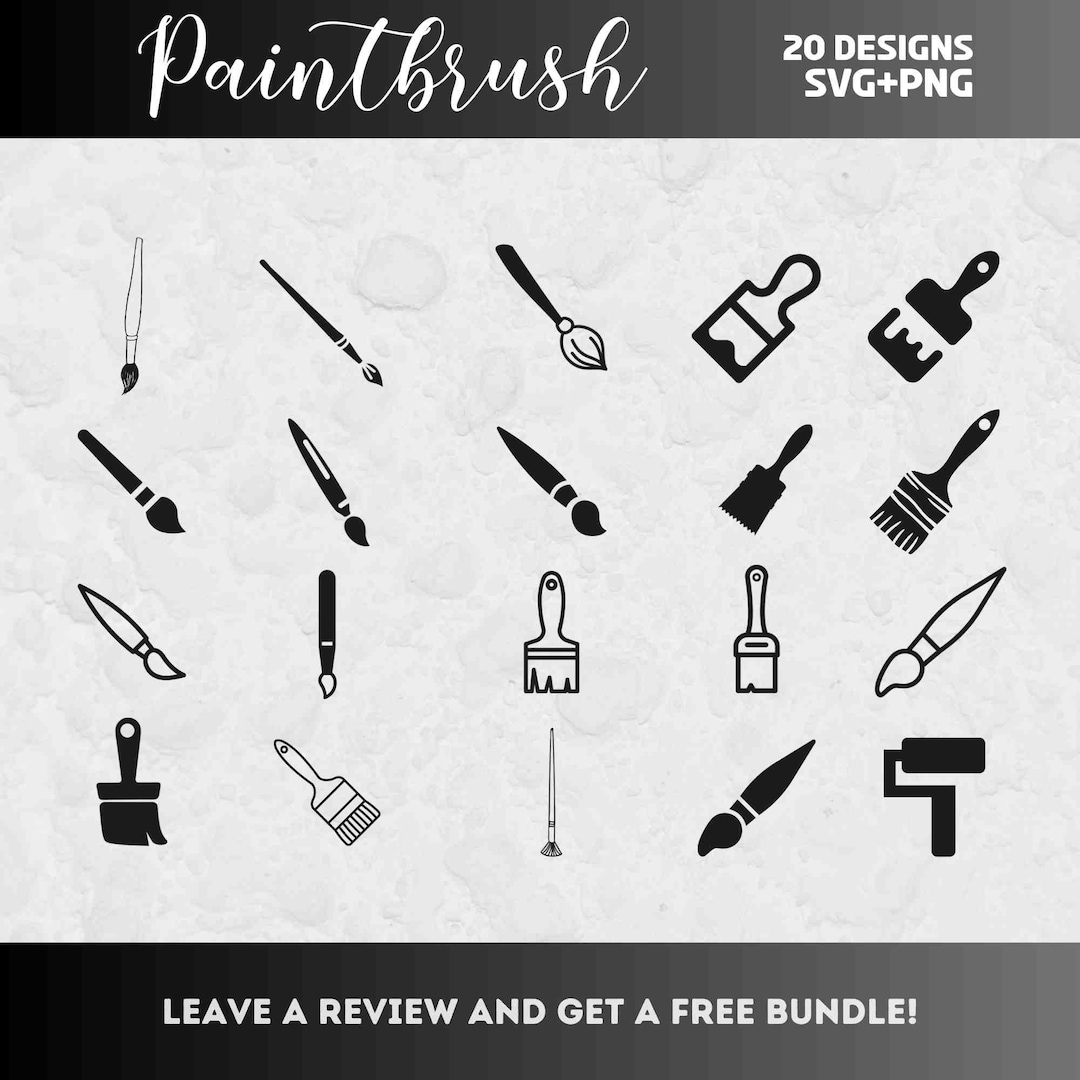 Paintbrush Svg, SVG Files for Cricut, Paintbrush Cut File, Paint Svg ...