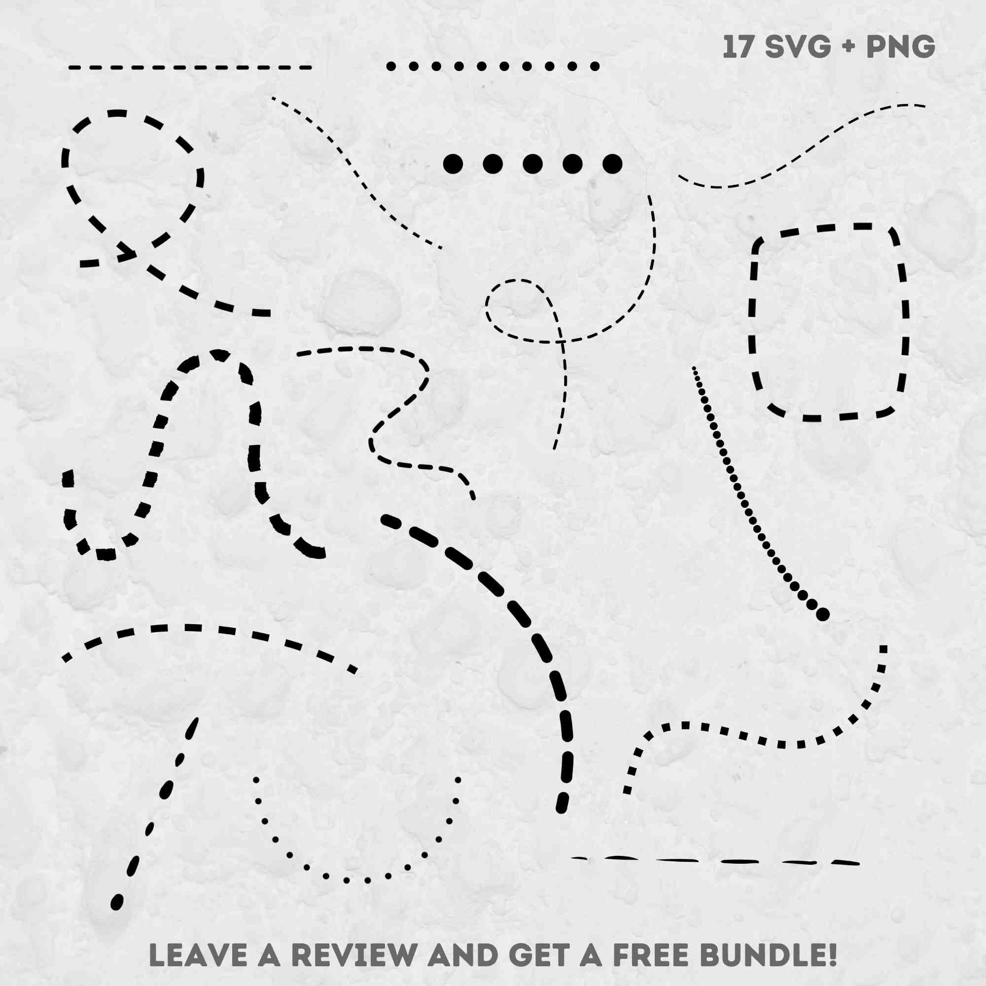 Dotted Line SVG Bundle Line Divider Clipart Graphic Design - Etsy