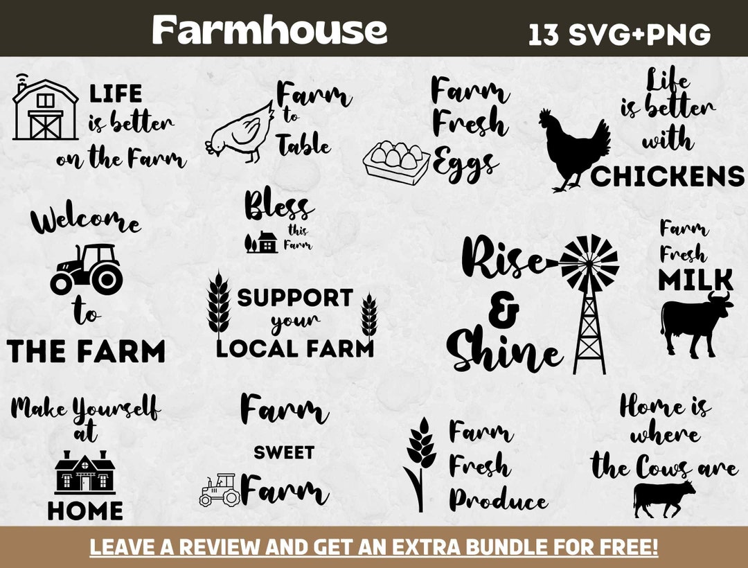 Farmhouse Quotes SVG Bundle, SVG Files for Cricut, Farmhouse Quotet ...