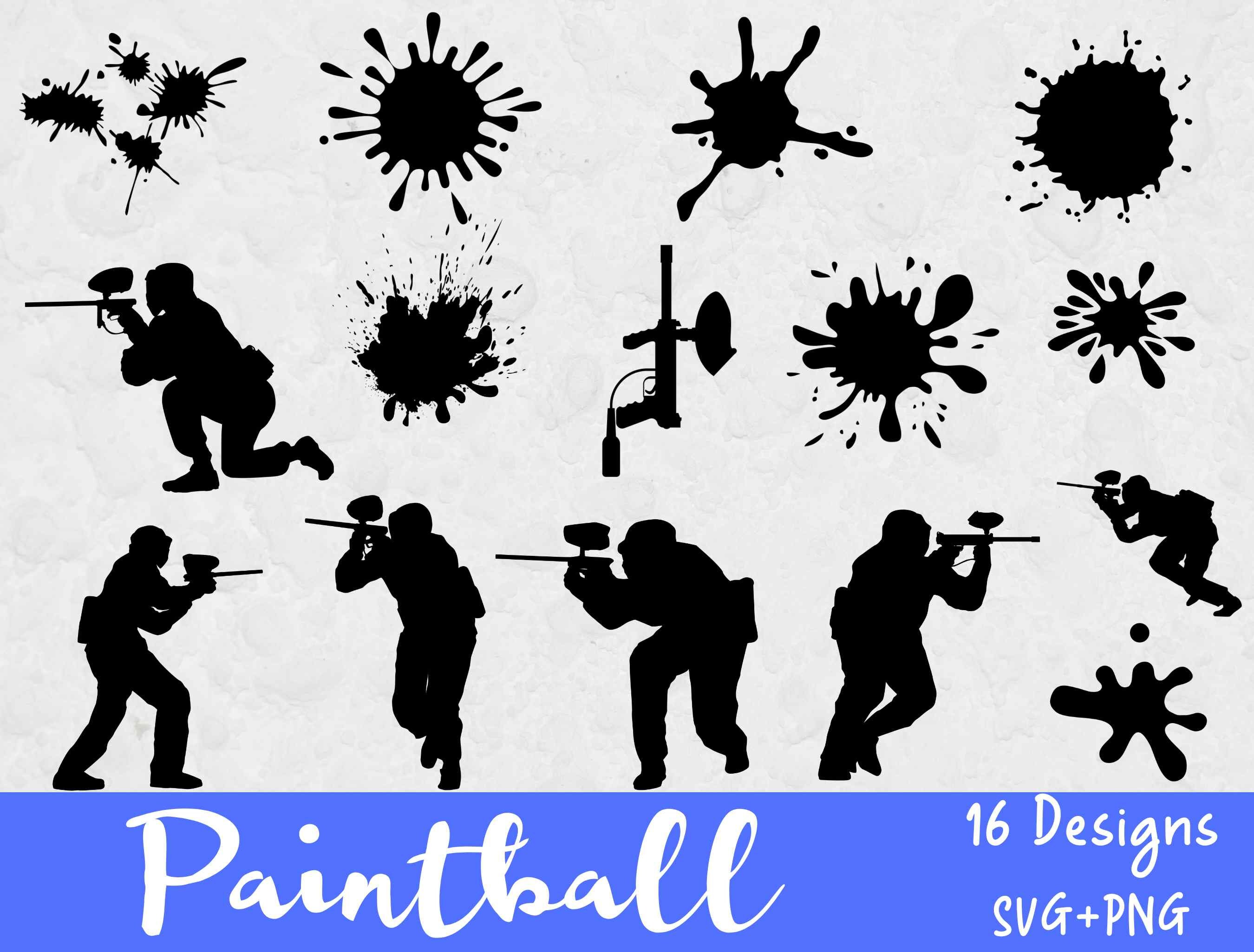 Paintball Svg Bundle Silhouette Svg SVG Files for Cricut - Etsy Canada