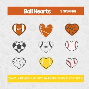 Ball Heart Svg Cut File, Svg Files for Cricut, Ball Clipart, Ball Heart ...