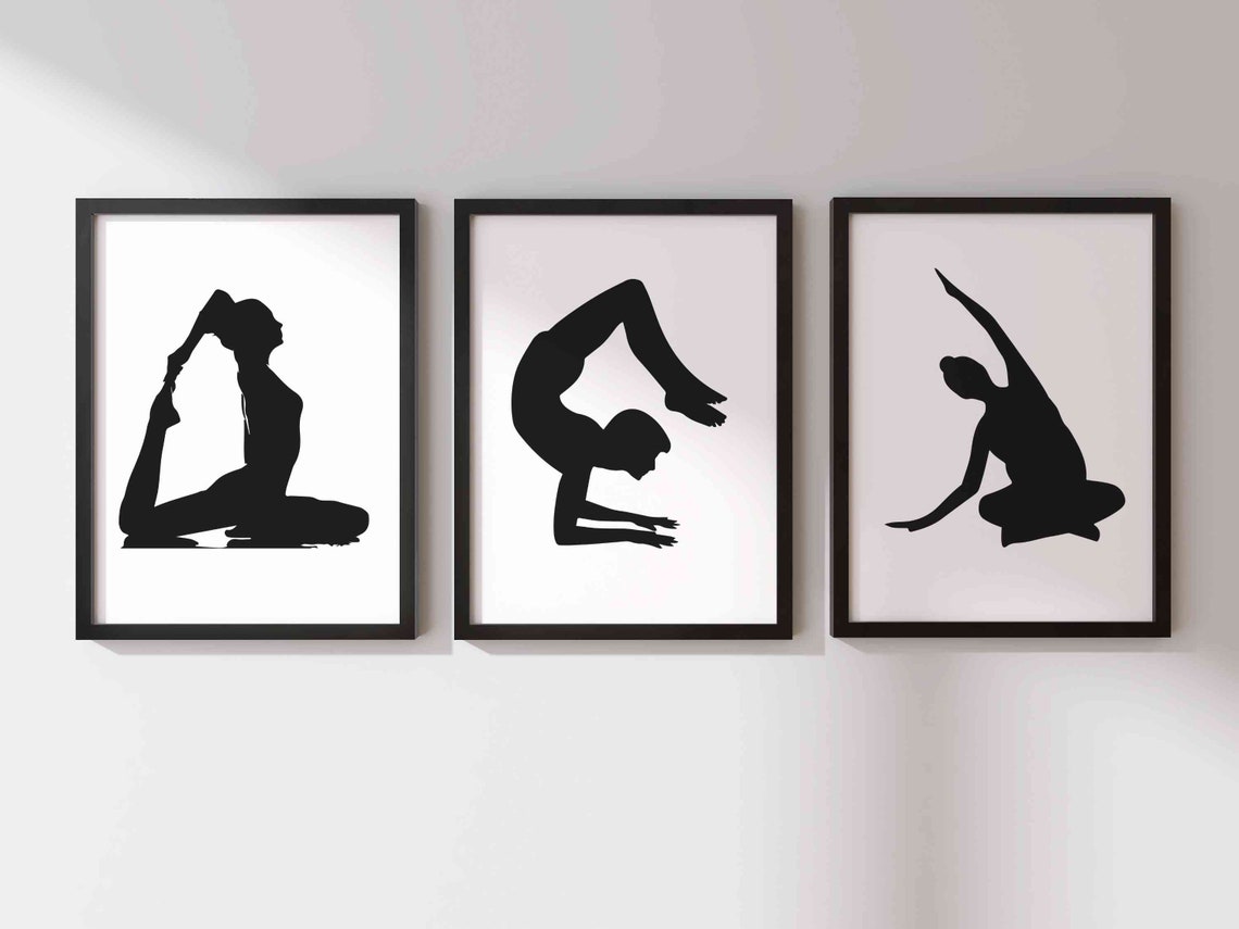 Yoga Silhouette SVG Bundle, Yoga Pose SVG Bundle, Meditation Svg, Yoga ...