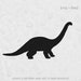 Brontosaurus Silhouette SVG, SVG Files for Cricut, Dinosaur Svg ...